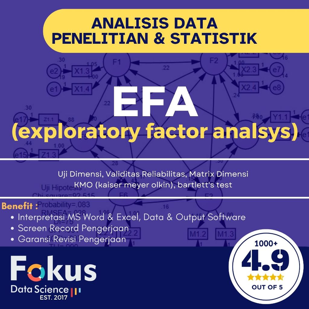 Jual EFA (Exproratory factor analysis) analisis data statistik ...