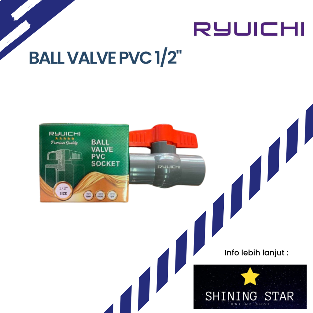 Jual Ball Valve PVC / RYUICHI / PREMIUM QUALITY | Shopee Indonesia