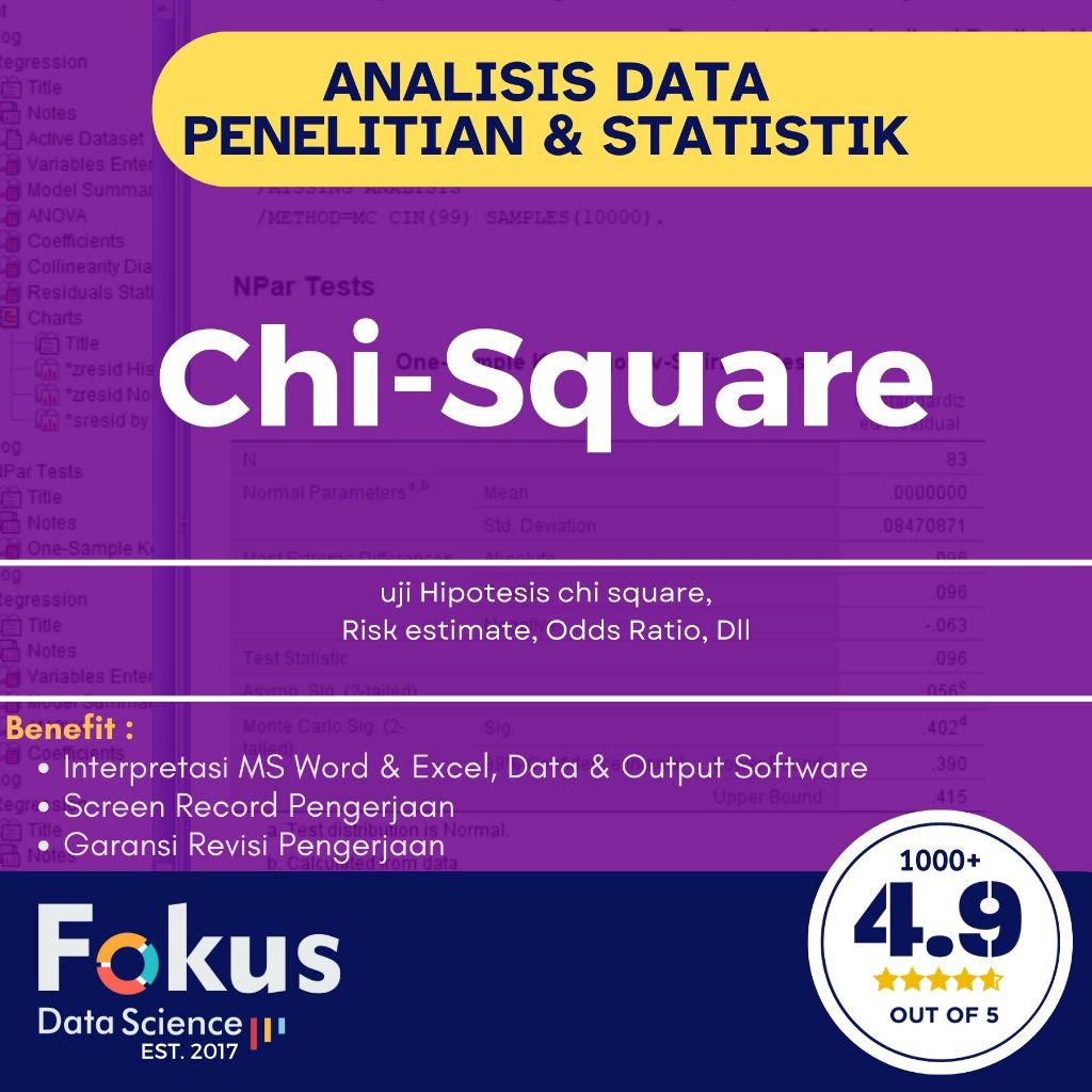 Jual Chi Square analisis olah data statistik penelitian & interpretasi word excel screen record ...