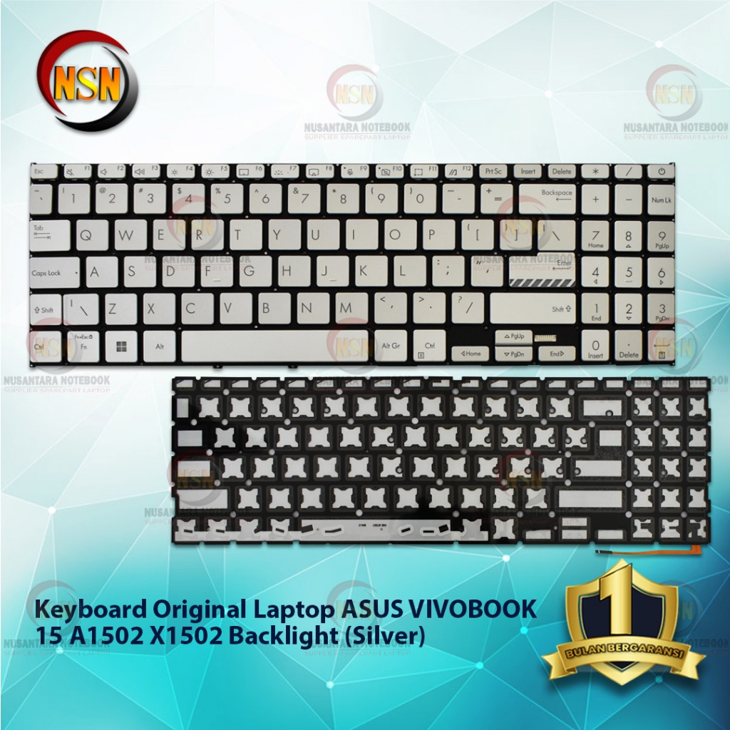 Jual Keyboard Original Laptop For ASUS VIVOBOOK 15 A1502 X1502 Silver ...