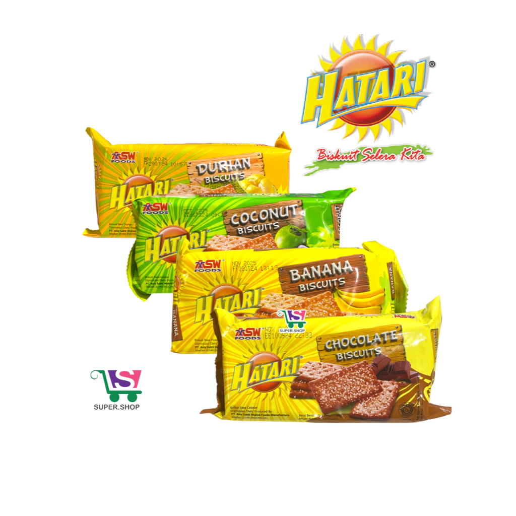 Jual Hatari ASW Foods Biskuit Cokelat / Durian / Kelapa / Pisang 90 ...