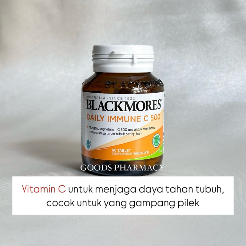 Jual Blackmores Daily Immune C 500 Original Kalbe (60 Tablet) / Daya Tahan Tubuh / Vitamin C500 ...