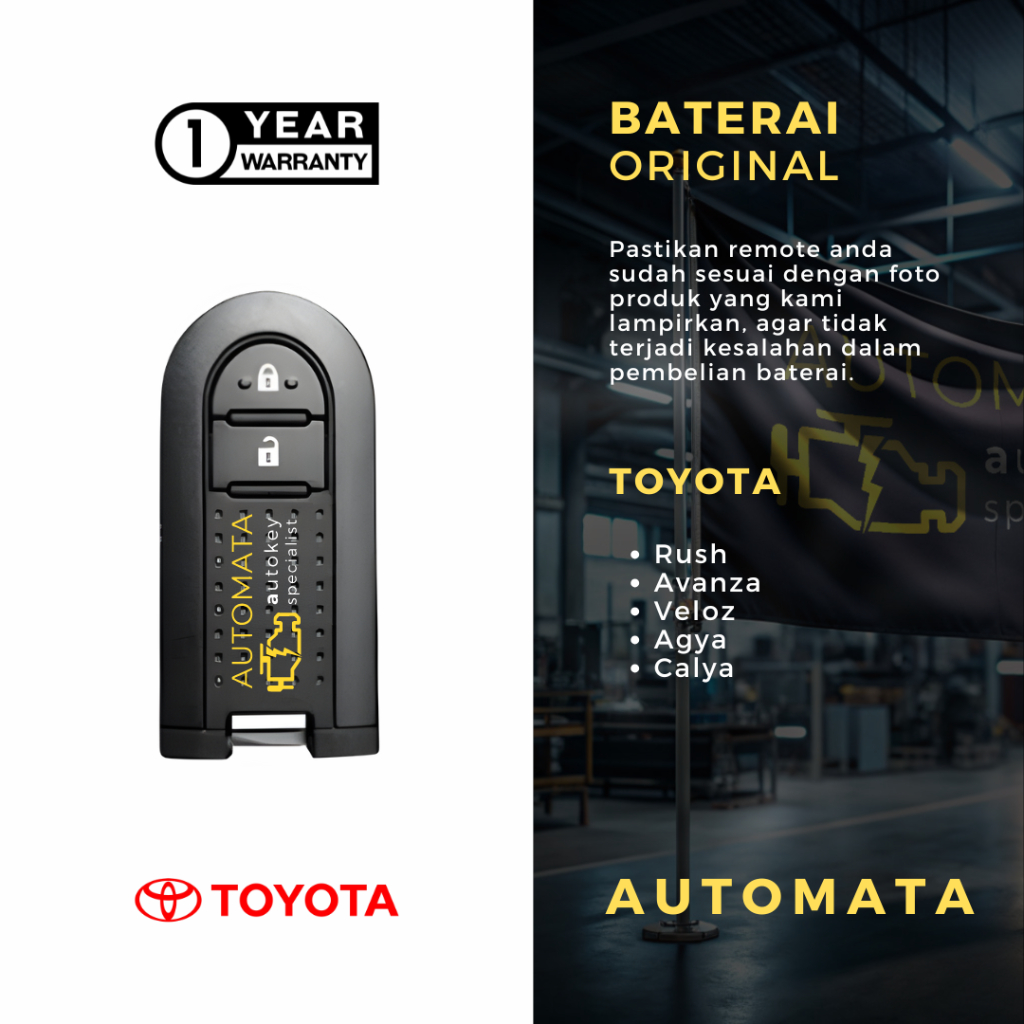 Jual Baterai Remote Kunci Mobil Toyota Rush 2021 Original Panasonic ...