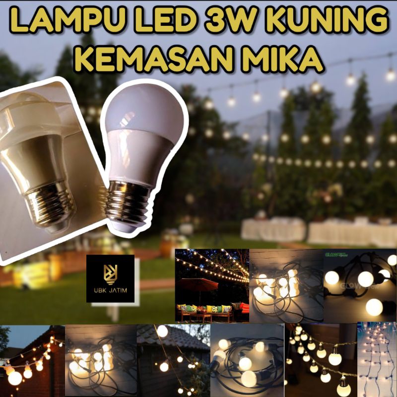 Jual LAMPU LED KUNING 3W WATT BOHLAM HIAS CAFE | Shopee Indonesia