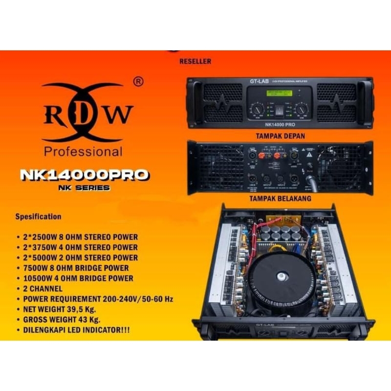 Jual GT-Lab Power Amplifier by RDW NK14000PRO | Shopee Indonesia