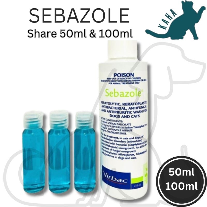Jual Shampoo Jamur Virbac SEBAZOLE Hemat Share 50 & 100 ml | Shopee ...