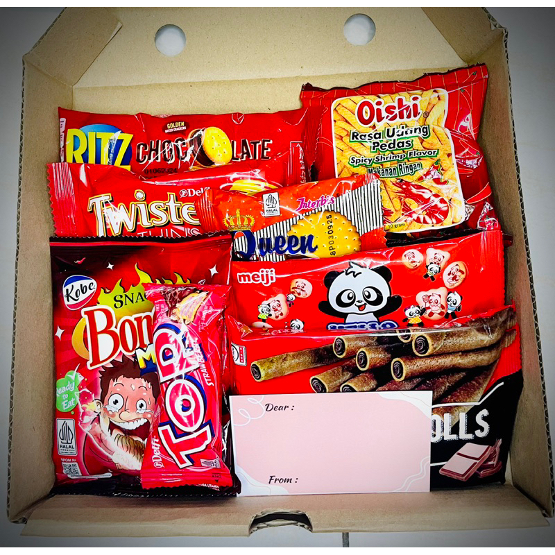 Jual Maroon Hampers Snack Red Hampers Gift Hampers Box Birthday Anniv ...