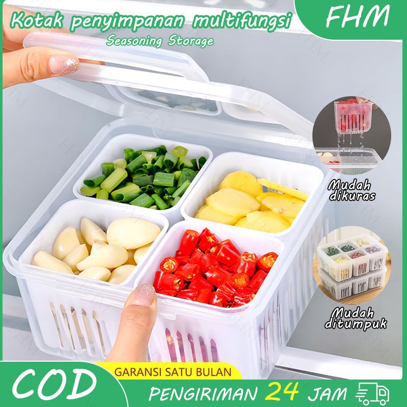 Jual Kotak Penyimpanan Kulkas Food Container Tempat Bumbu Dapur Wadah ...