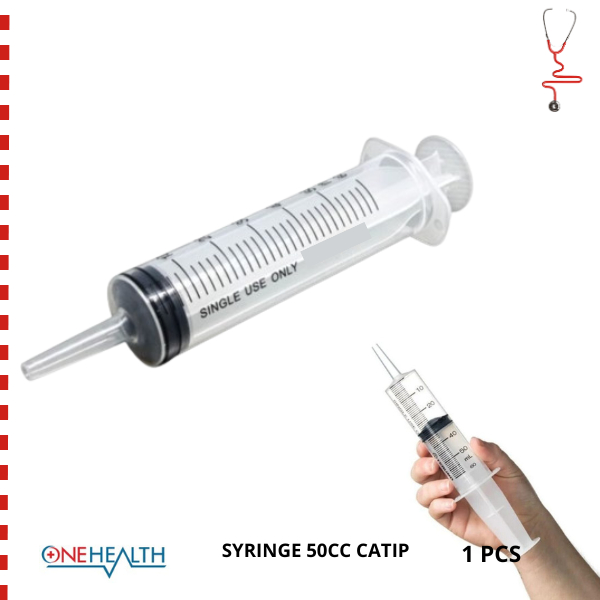 Jual Onehealth Jarum Suntikan Tanpa Jarum Syringe 50 cc Medis 50 ml Feeding Syringe 50cc ...