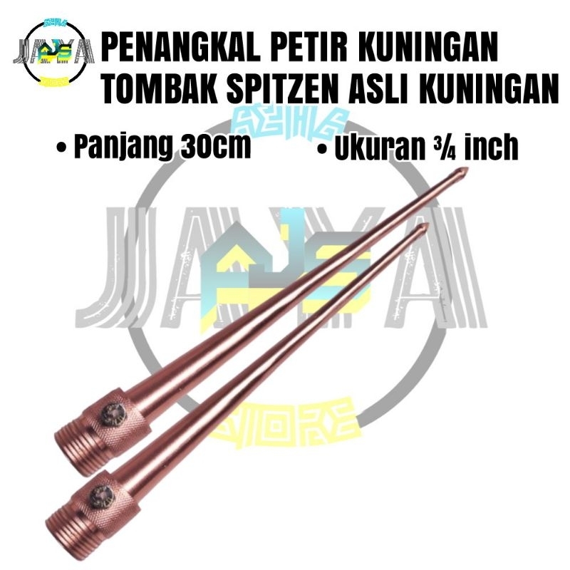 Jual Penangkal Petir Kuningan Untuk Rumah Tombak Spitzen 3/4 inch TB ...