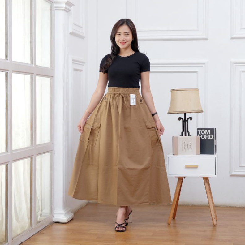 Jual KODE R98Q ZILKA ROK CARGO ALINE SKIRT JUMBO MUAT BB 4 SAMPAI 9 KG ...