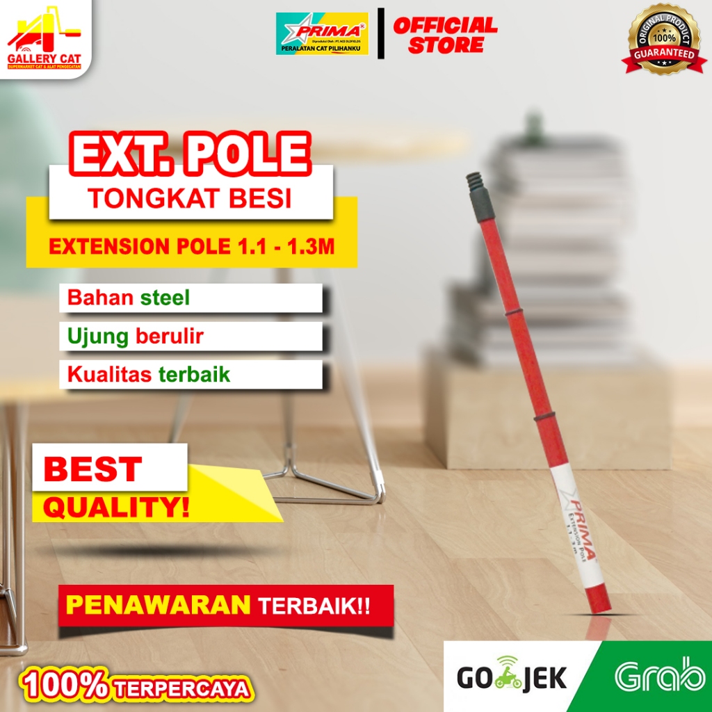 Jual TERMURAH PRIMA TONGKAT PENYAMBUNG BERULIR ROLL CAT BESI / METAL ...