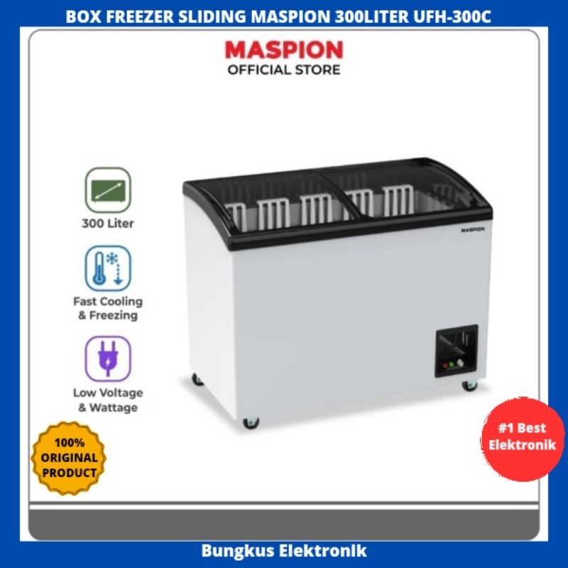 Jual BOX FREEZER SLIDING MASPION 300LITER UFH-300C BOX FREEZER SLIDING ...