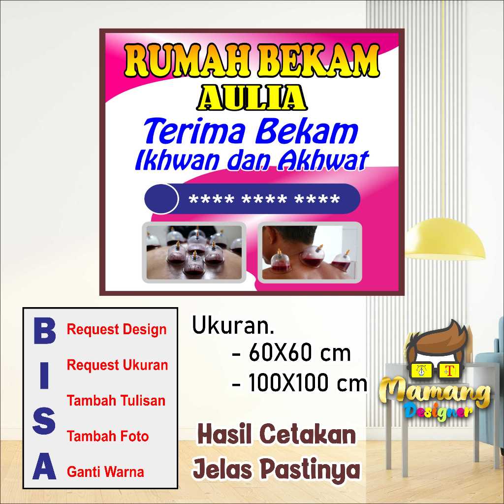 Jual Cetak Spanduk Banner Jasa Bekam Kesehatan bb | Shopee Indonesia