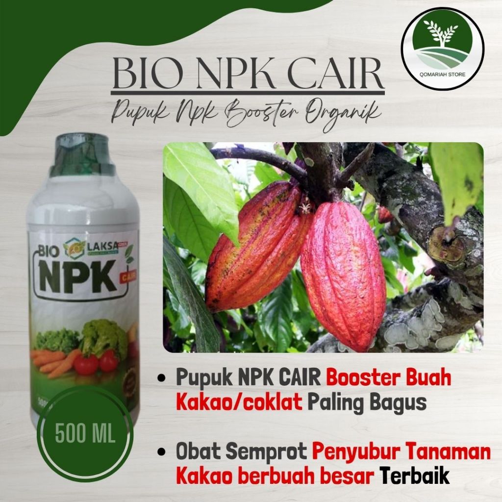 Jual Pupuk ajaib pelebat tanaman kakao paling bagus - BIO NPK LAKSA 500ML - Pupuk untuk ...