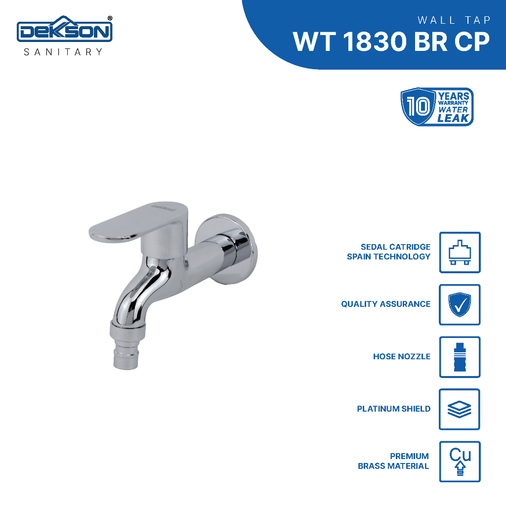 Jual DEKKSON Wall Tap Keran Dinding WT 1830 BR | Shopee Indonesia