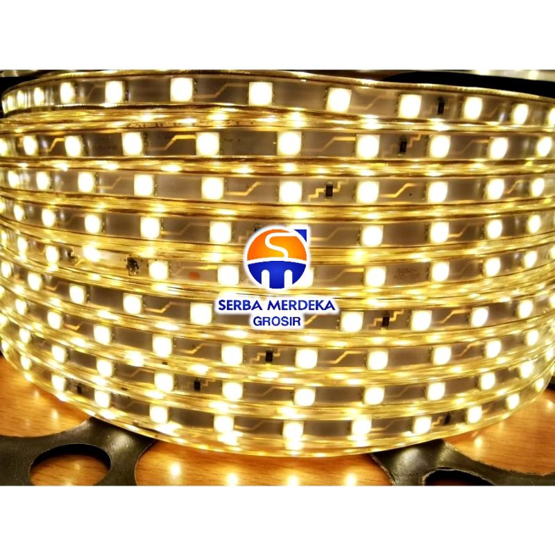 Jual LAMPU LED STRIP SELANG JEPIT INDOOR OUTDOOR 1 ROLL 100 M | Shopee ...