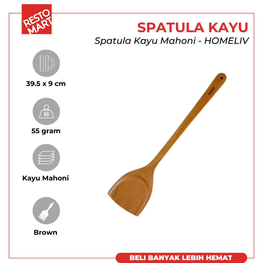 Jual Sutil / Spatula / Spatula 35 cm RESTOMART Kayu Mahoni (1585049 ...