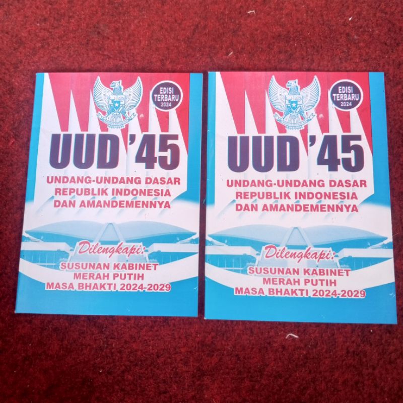 Jual Buku UUD 45 Edisi terbaru 2024 kabinet Merah putih | Shopee Indonesia