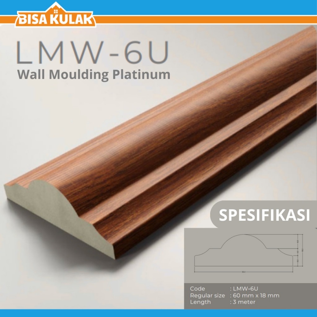 Jual WALL MOULDING PLATINUM - PANJANG 4 METER | Shopee Indonesia