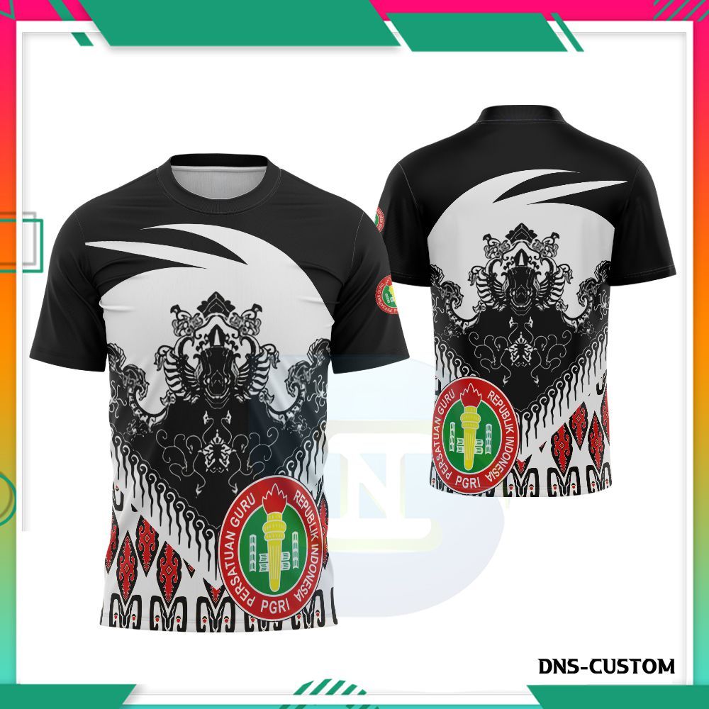 Jual Kaos Baju PGRI Batik Fullprint | Seragam Batik PGRI Pria Lengan ...