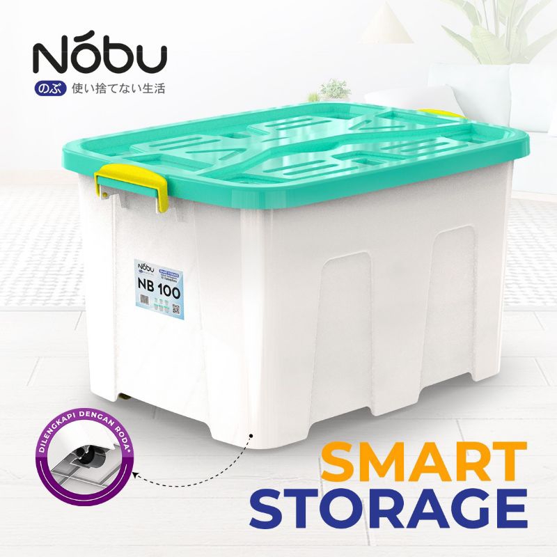 Jual CONTAINER BOX 100L NOBU SMART STORAGE TEMPAT PENYIMPANAN BOX TEMPAT PENYIMPANAN | Shopee ...