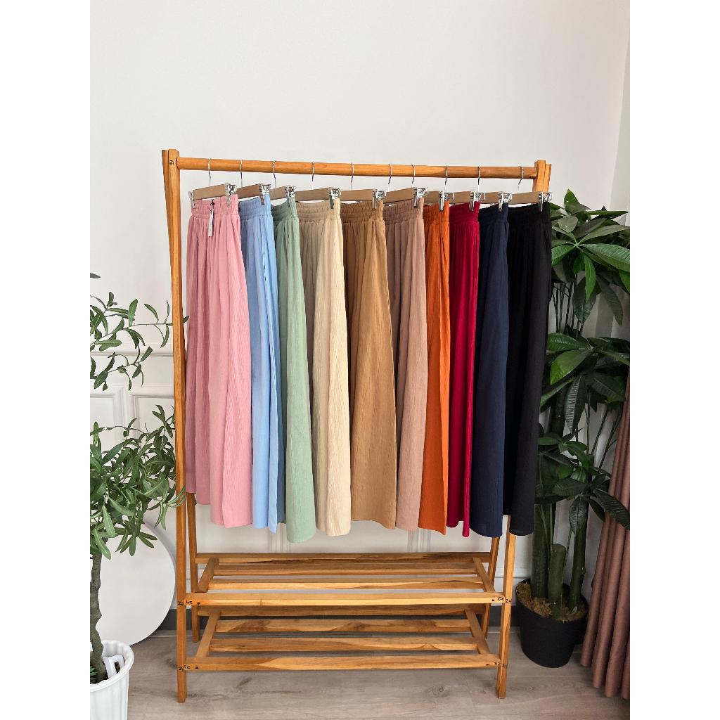 Jual Manda Skirt Basic Premium Pocket Kiri kanan Linen Cringkle ...