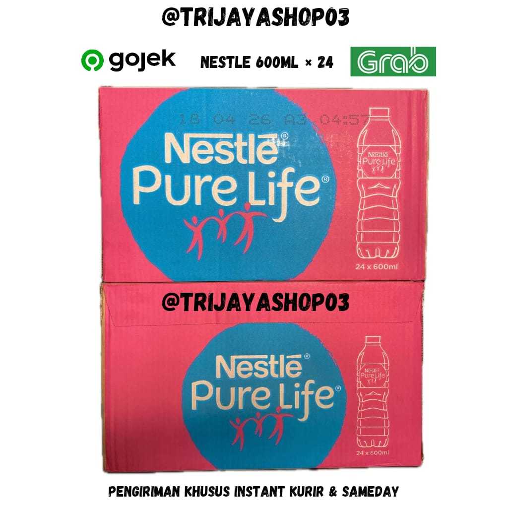 Jual Nestle Pure Life Air mineral botol 600ml isi 24 pcs/dus | Shopee ...