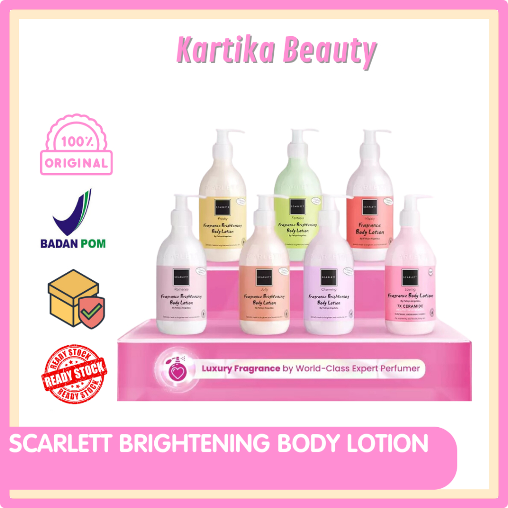 Jual SCARLETT BODY LOTION 300 ML - HAND BODY LOTION SCARLET WHITENING ...