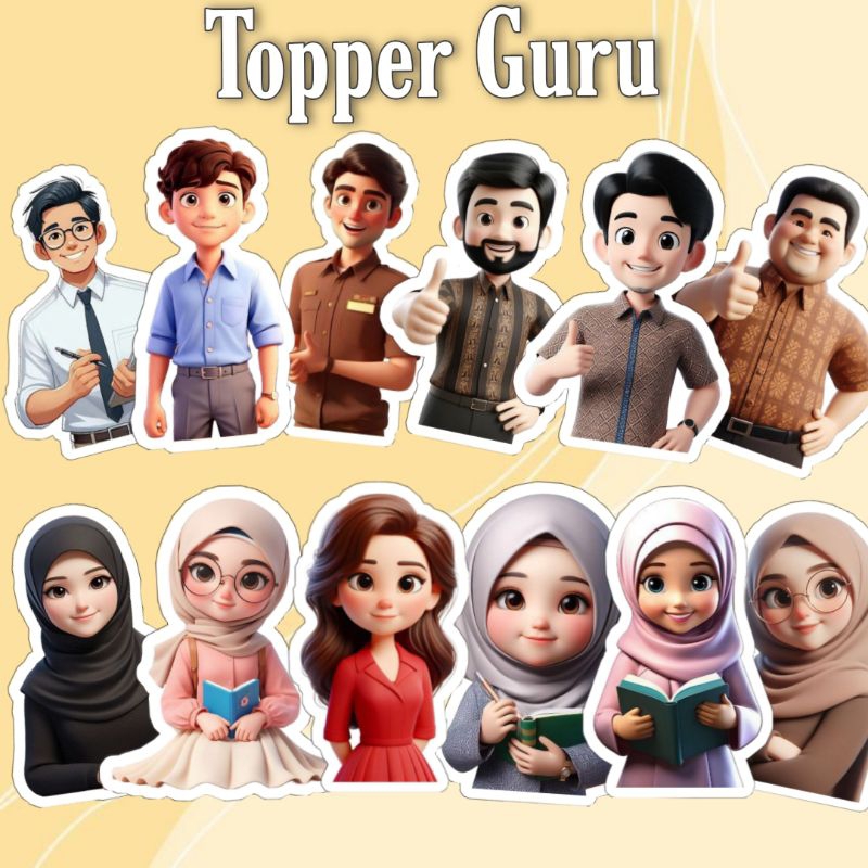 Jual TOPPER GURU / TOPPER BUKET BUNGA / TOPPER KUE | Shopee Indonesia