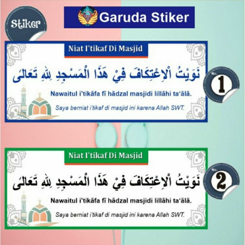 Jual stiker niat i'tikaf di masjid | Shopee Indonesia