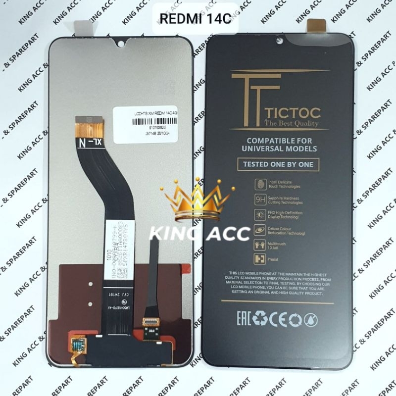 Jual LCD TOUCHSCREEN XIAOMI REDMI 14C 4G / REDMI 14C NEW / REDMI 14R / POCO C71 / POCO C75 BLACK ...