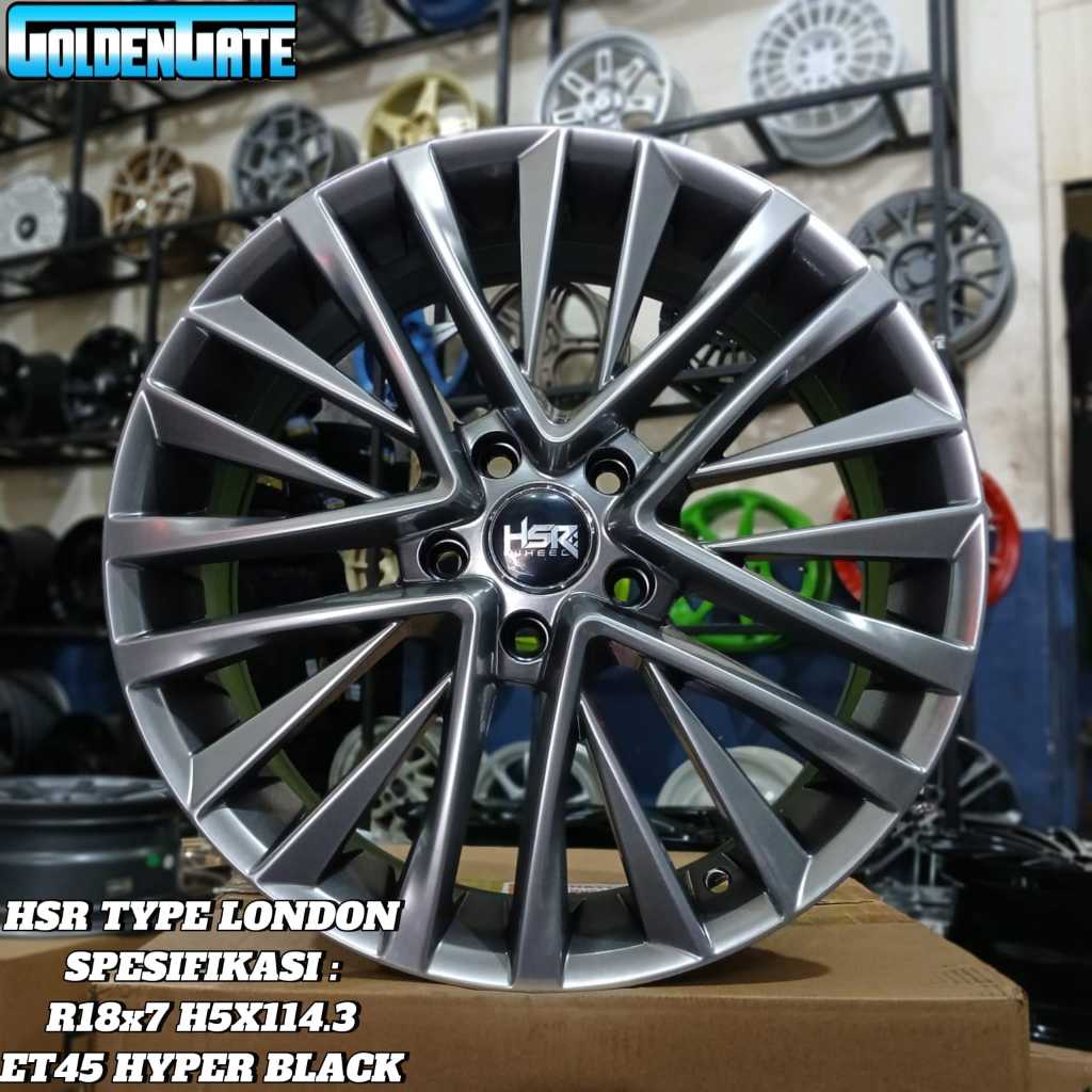 Jual Velg mobil hsr ring 18 5x114,3 lebar 7 et45 hsr london bisa untuk innova, Xpander, terios ...