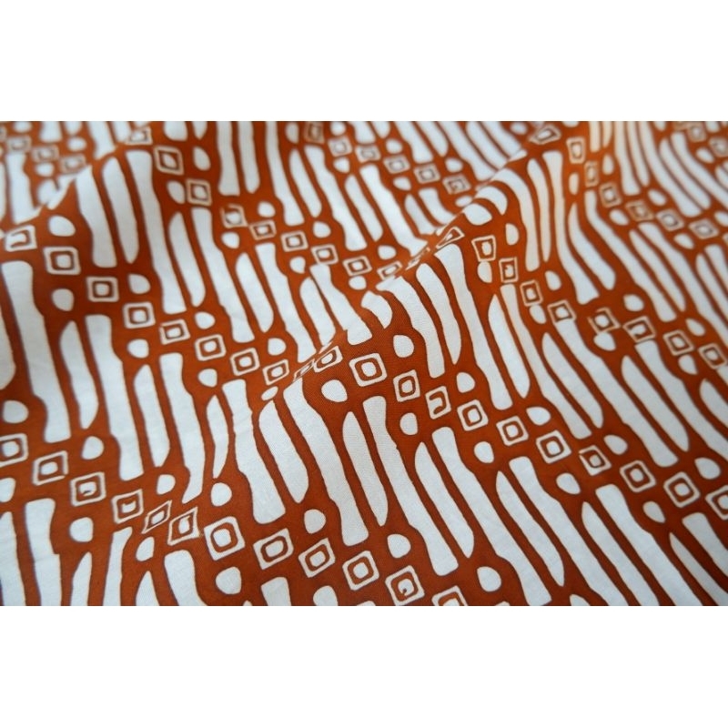 Jual NEW Kain Batik Cap Asli Motif lereng Latar Warna Coklat Bahan Kain ...