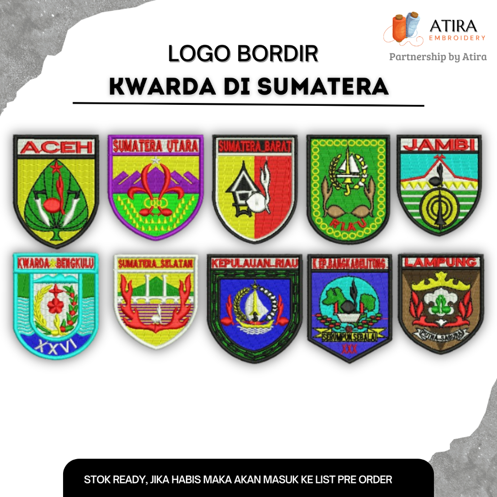Jual LOGO BORDIR KWARDA di SUMATERA - ACEH, SUMUT, SUMBAR, RIAU, JAMBI ...