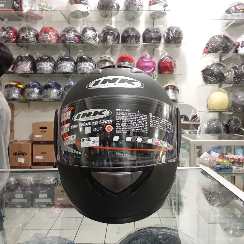 Jual HELM INK CL-MAX SOLID BLACK DOFF ORIGINAL | Shopee Indonesia