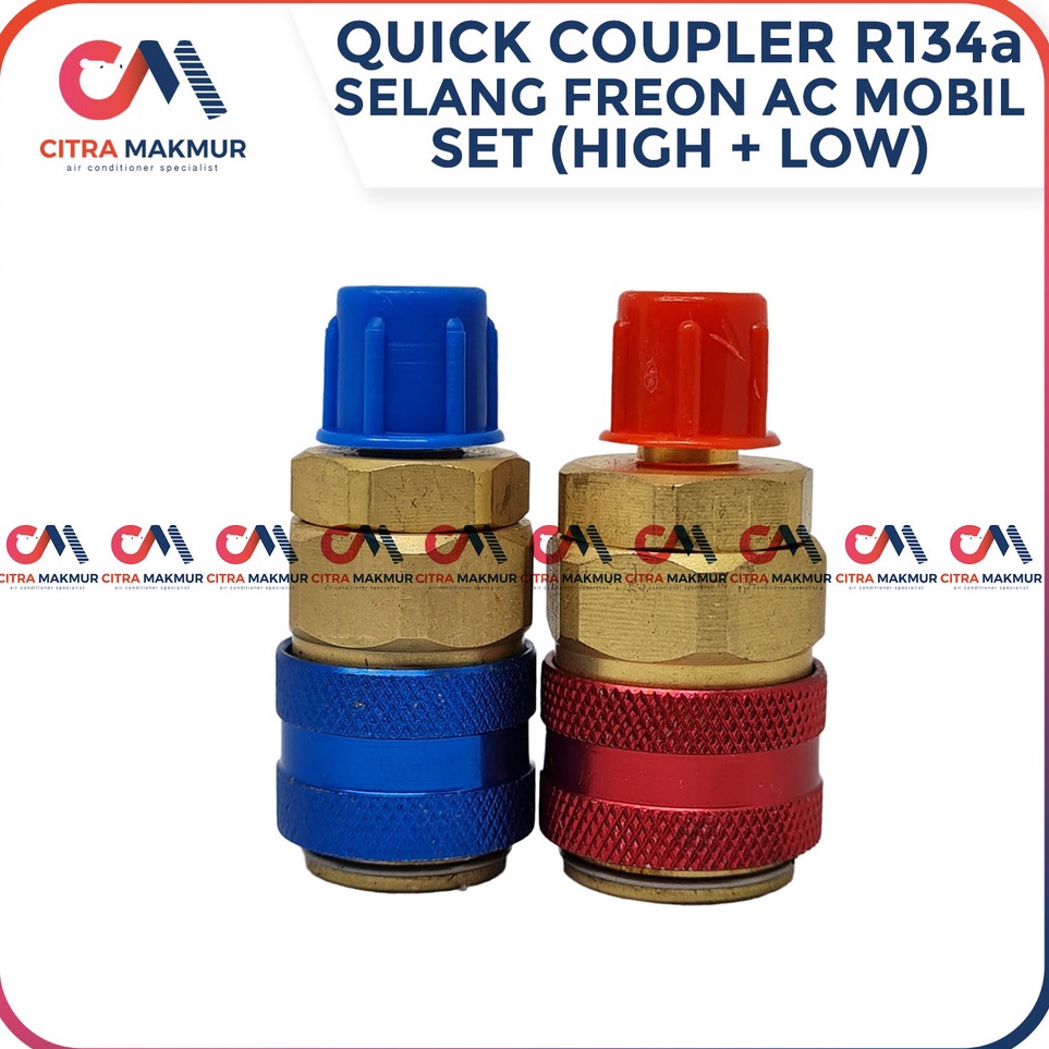 Jual Produk Populer Quick Coupler R134a Selang Freon AC Mobil Set High ...