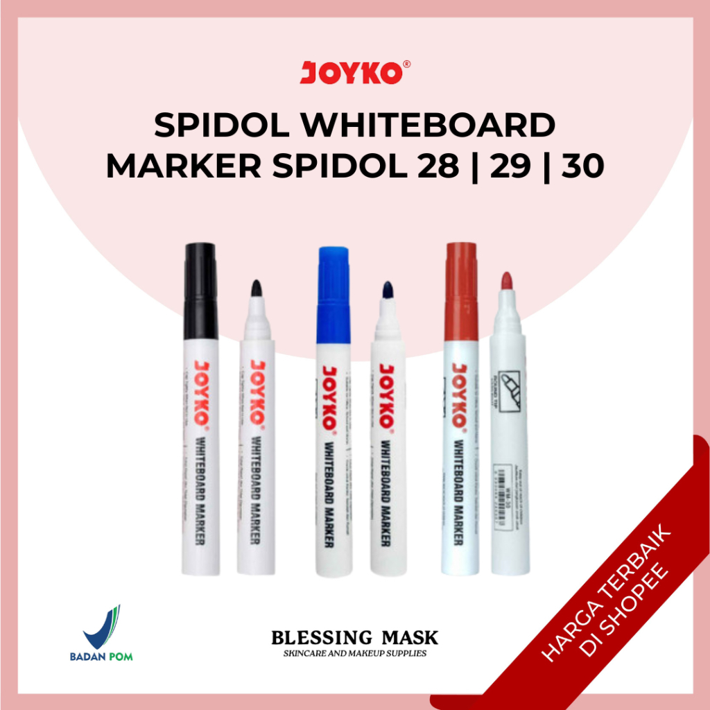 Jual JOYKO SPIDOL Whiteboard Marker Spidol Papan Putih WM-28 | 29 | 30 ...