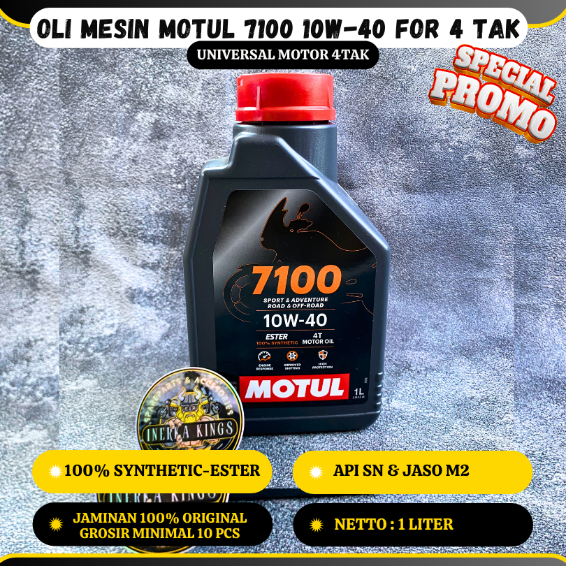 Jual Oli Mesin Motor Motul 7100 4T 10W-40 1 Liter Sport Bebek Trail | Shopee Indonesia