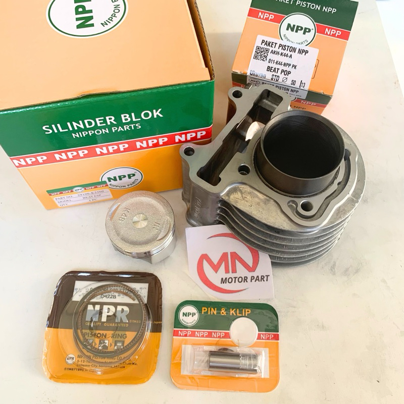 Jual Cylinder Blok Seher Set Piston Kit Honda Beat Pop Vario 110 Beat Street Scoopy ESP FI ...