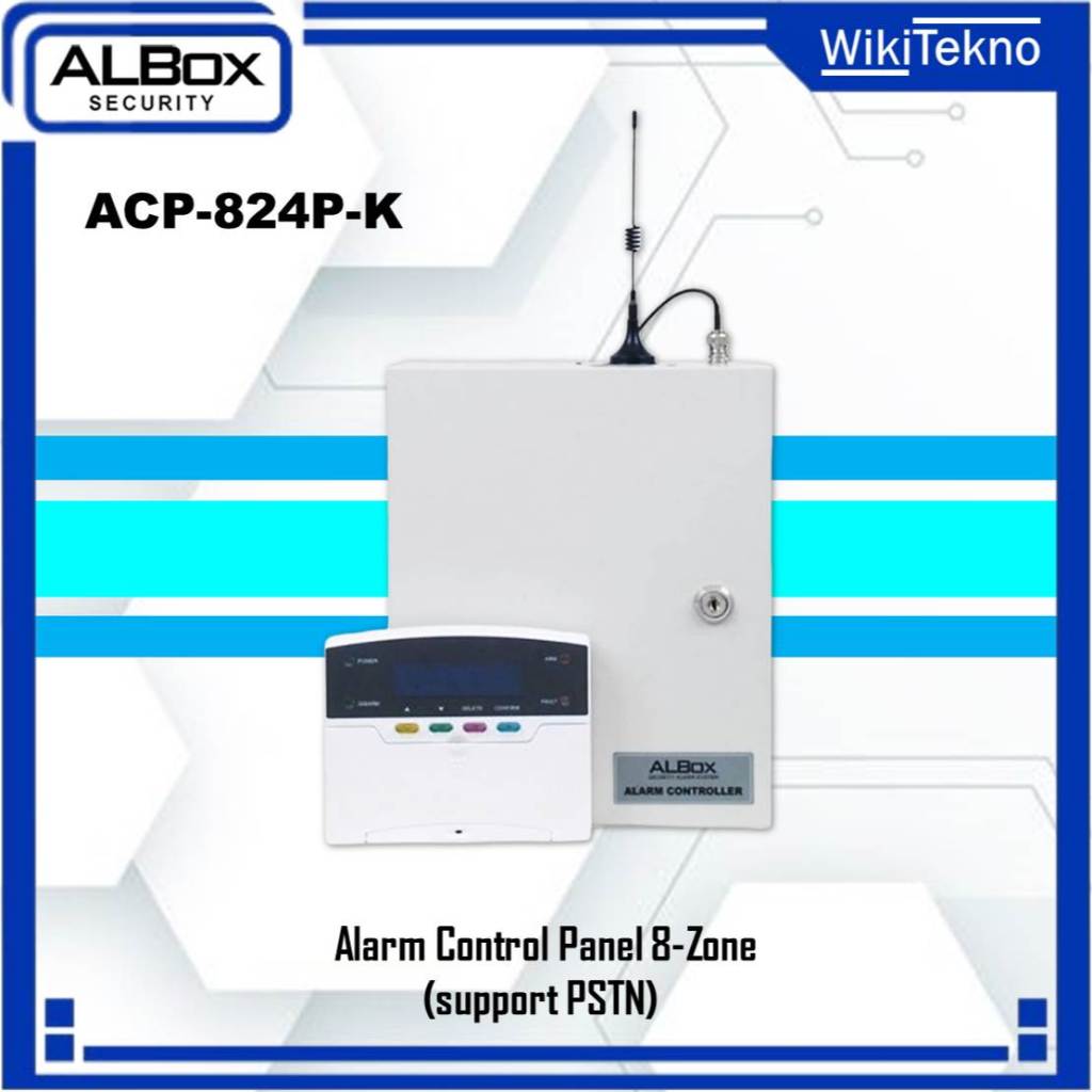 Jual Security Alarm Control Panel 8 Zone Albox ACP824P with LCD Keypad ...