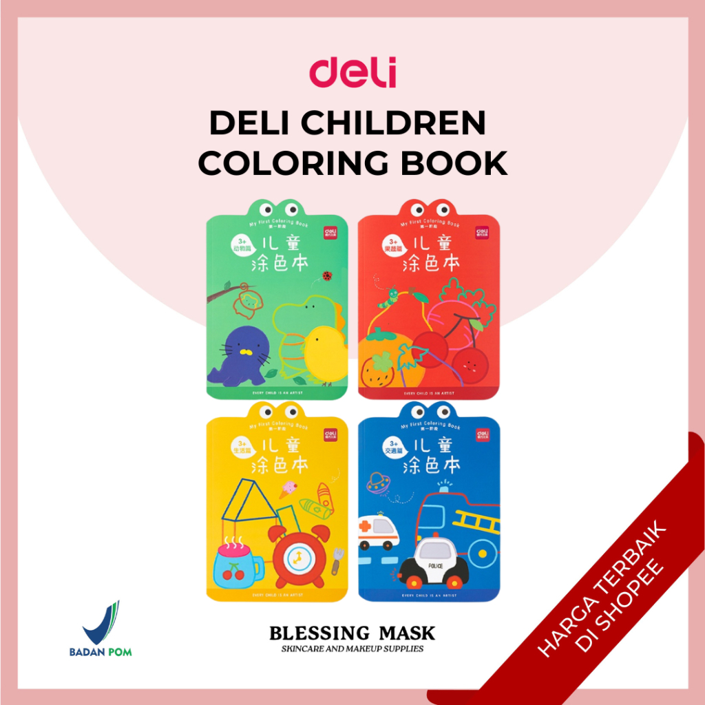 Jual Deli coloring book / buku warna mewarnai 73383 Deli Children ...