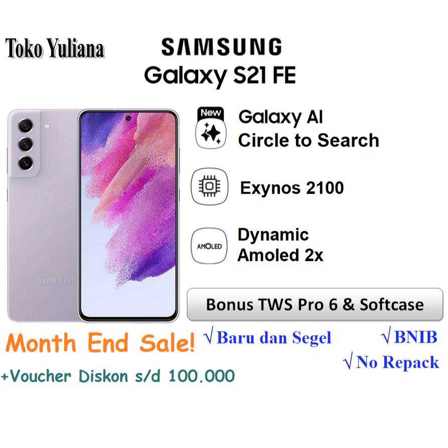 Jual Samsung Galaxy S21 FE 5G 8/256GB Garansi Resmi SEIN SM G990E ...