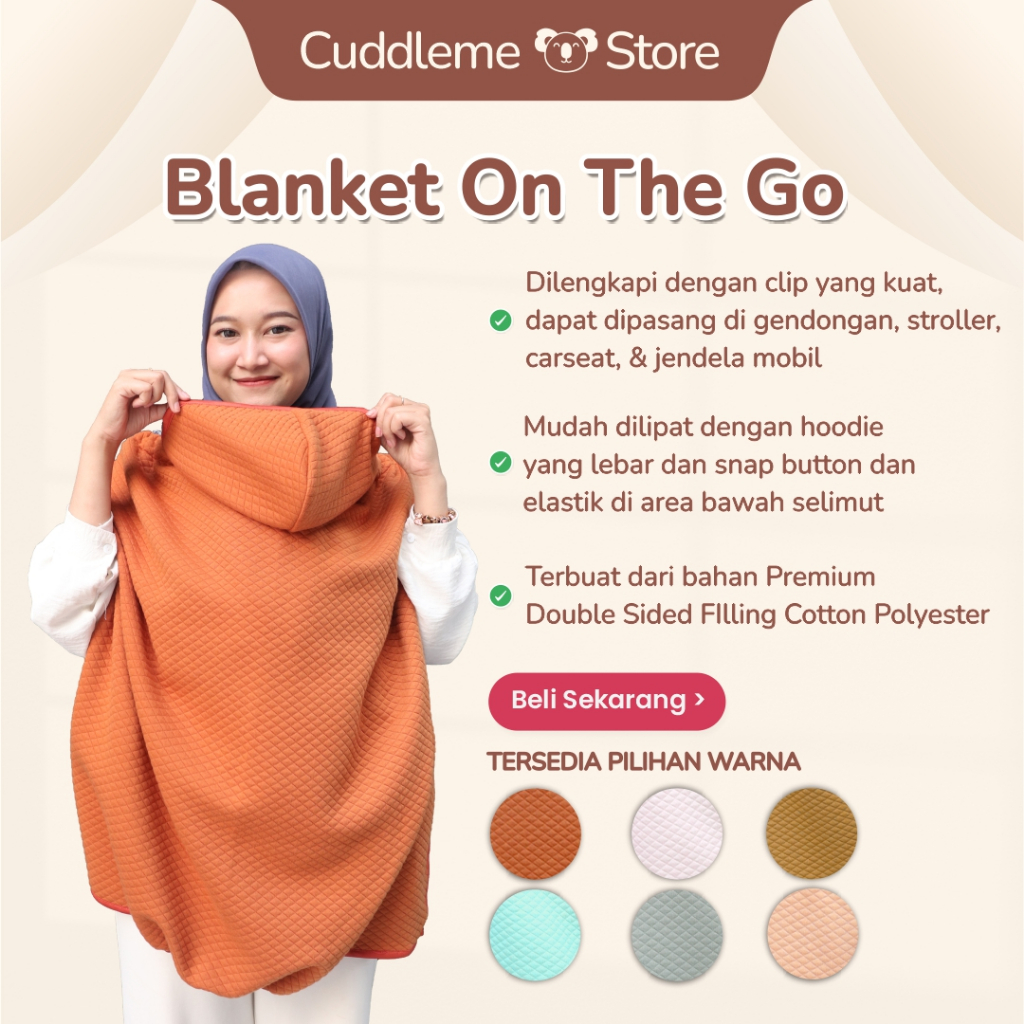Jual CuddleMe Selimut Clip Multifungsi Blanket On the Go Selimut ...
