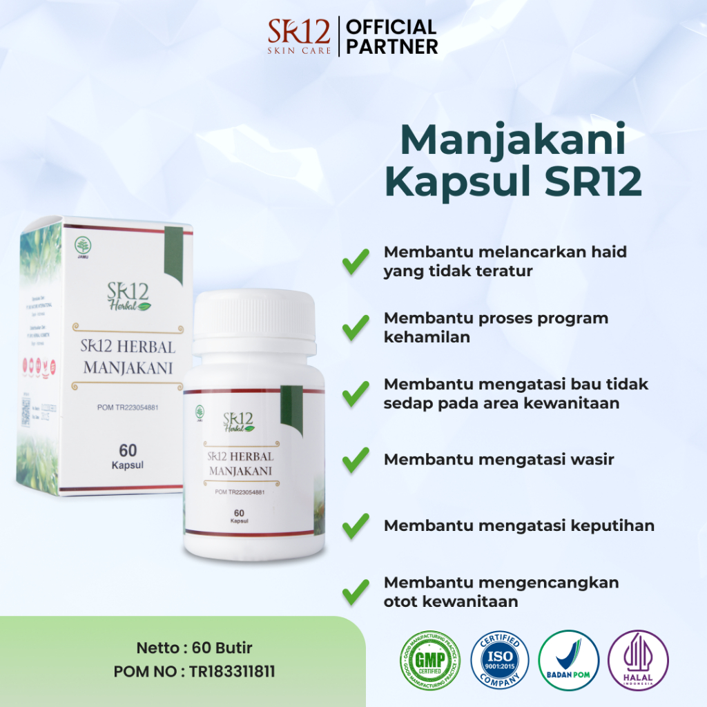 Jual Manjakani SR12 Herbal Ampuh atasi Keputihan Melancarkan Haid ...