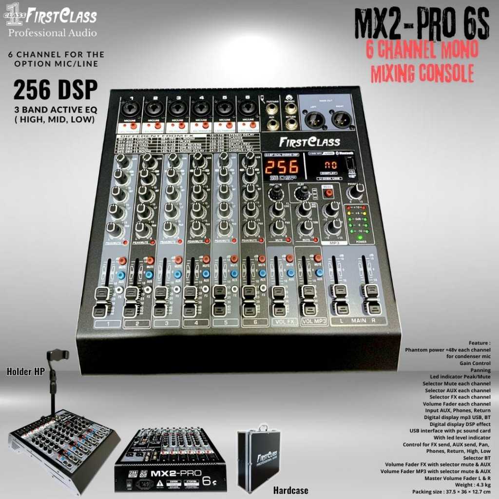 Jual Mixing Mixer First Class PRO 6S Firstclass PROFESSIONAL | Mixer 6 channel MX2 PRO6S ...