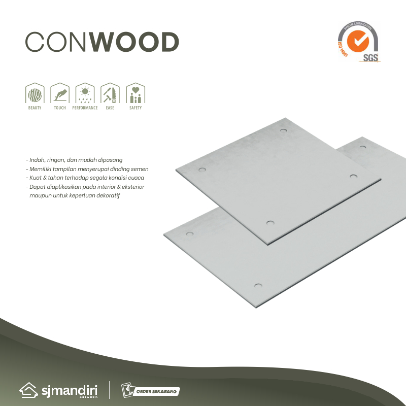 Jual Conwood Decorative Panel ECP Fiber Semen Dekoratif Dinding ...