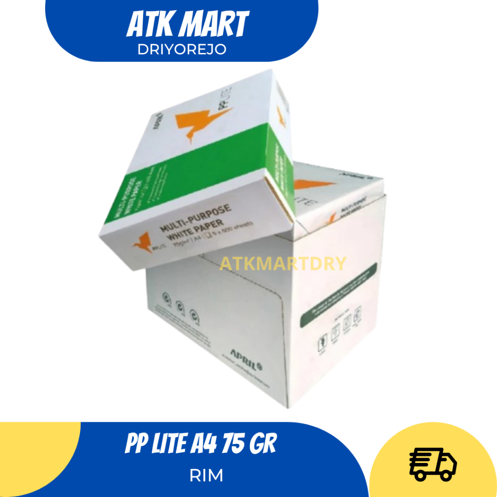 Jual PP LITE KERTAS HVS A4 F4 75gsm PREMIUM PUTIH 1 RIM 500 LBR PRINT ...