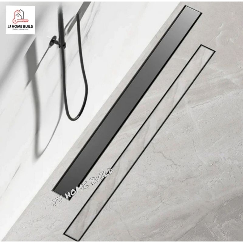 Jual Floor Drain Tile Insert 80cm / 100cm Stainless 304 Silver / Black ...
