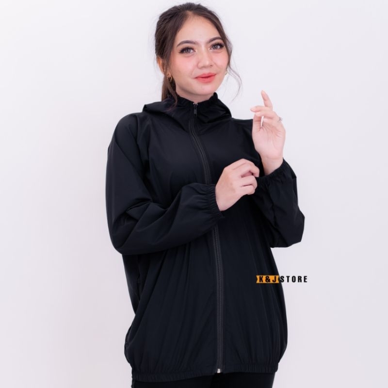 Jual Jaket Running Parasut Polos Wanita Sauna Suit, Jogging, Lari ...